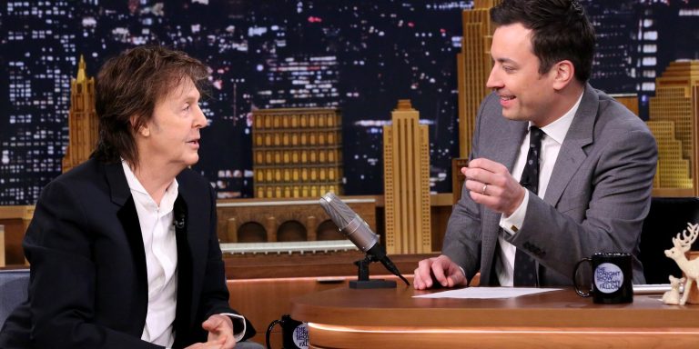 Tonight Show host Jimmy Fallon plays his favorite Beatles songs on ...