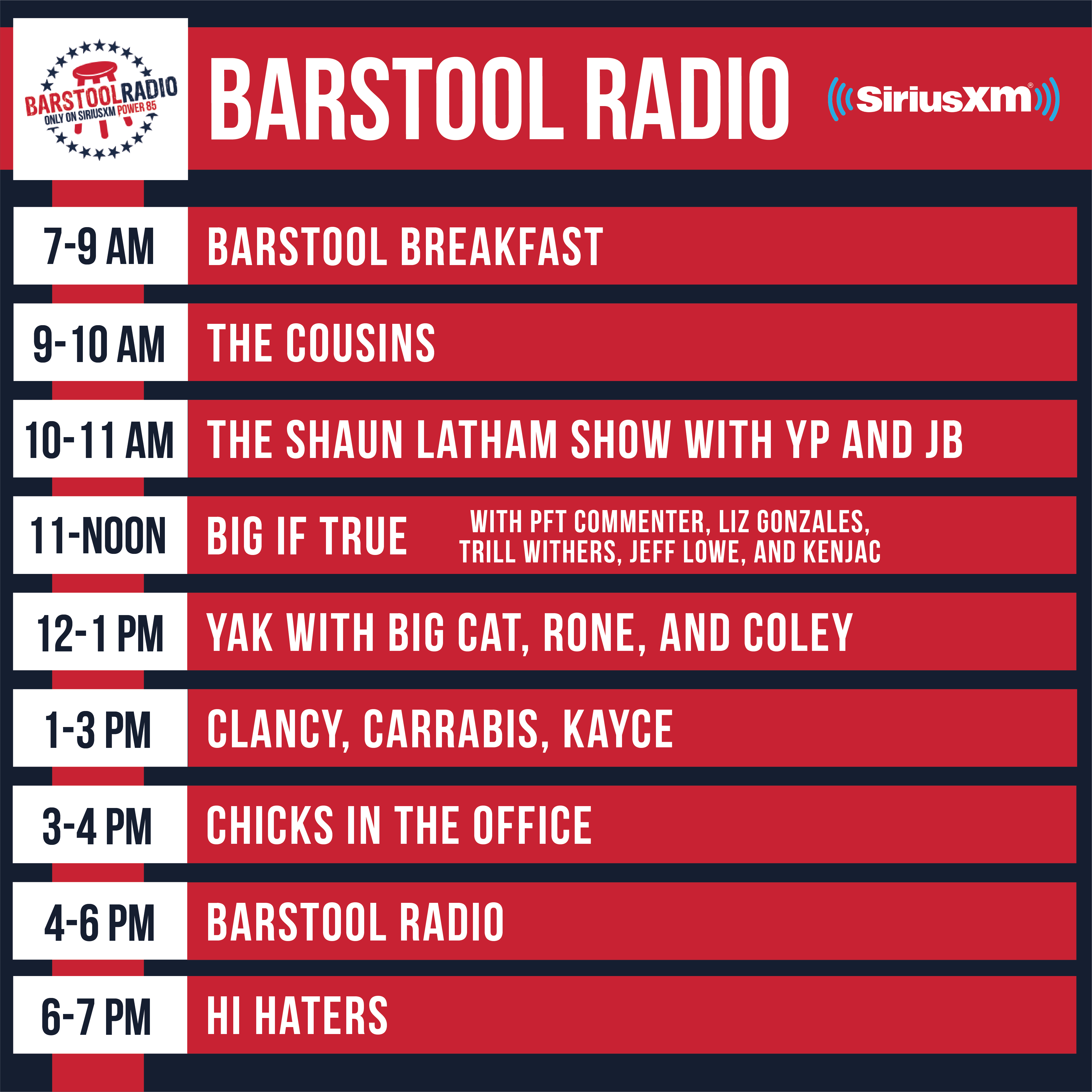Discover Barstool Radio's new SiriusXM lineup! | SiriusXM