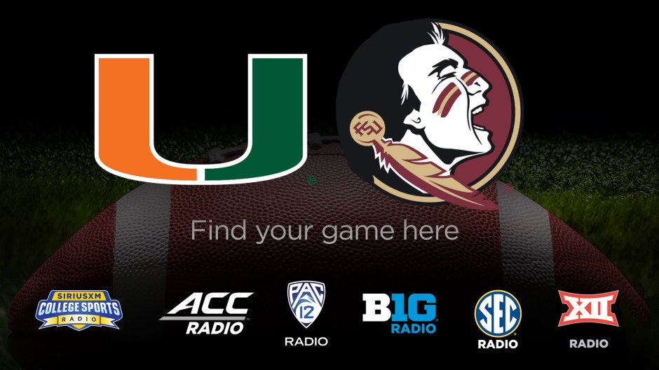 Listen Live: Miami Hurricanes vs. Florida State Seminoles 11/11