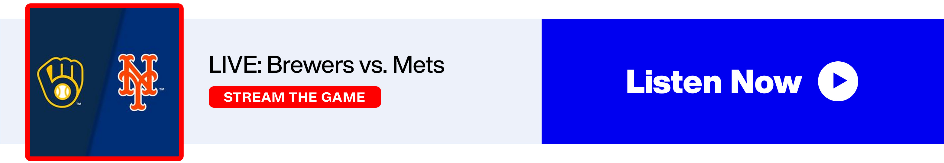 Listen Live: Milwaukee Brewers vs. New York Mets - Opening Day