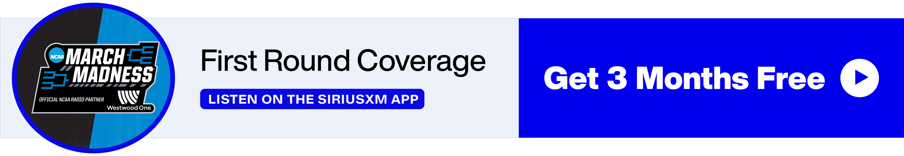 Listen to March Madness First Round Games Live on SiriusXM
