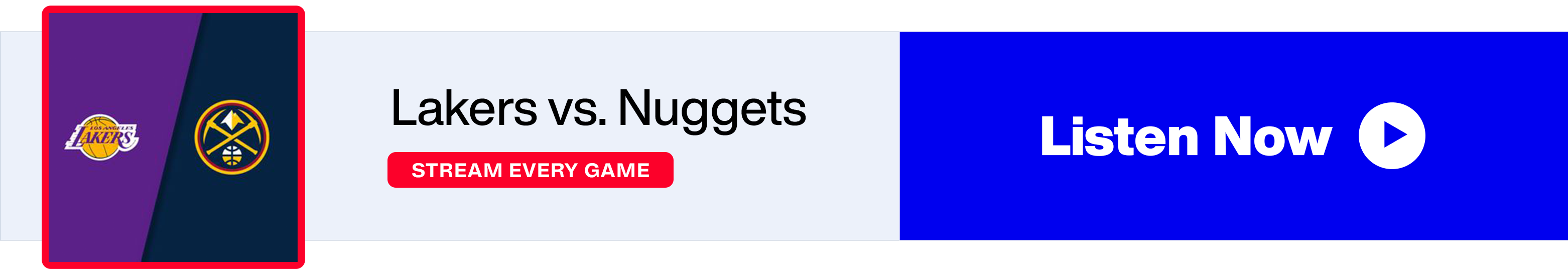 Listen Live: Lakers vs. Nuggets in the NBA Playoffs First Round